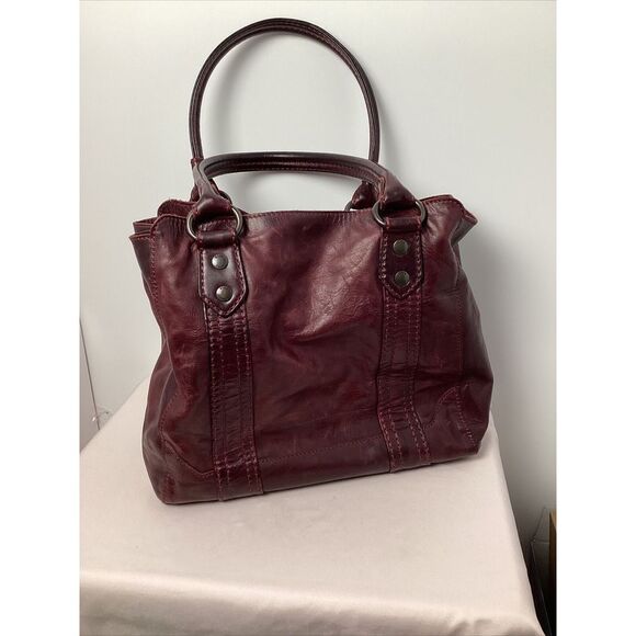 Frye | Bags | Frye Melissa Melissa Red Washed Leather Satchel Purse ...